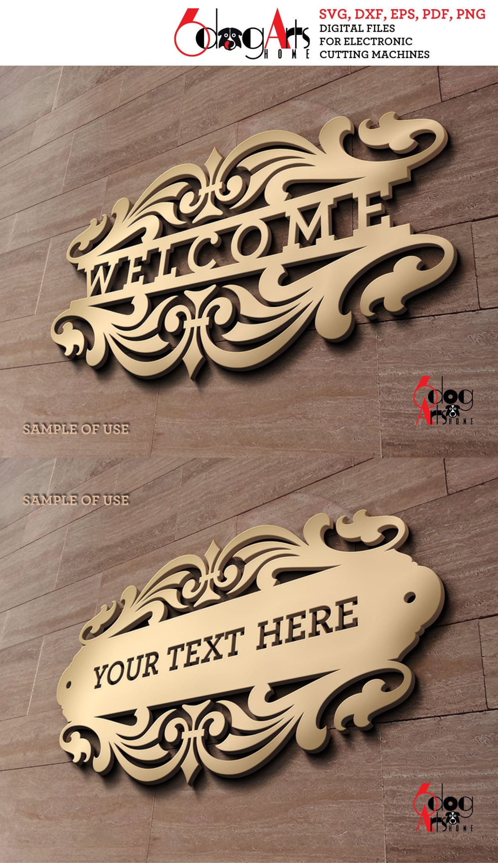 12 Welcome Door Sign Templates Digital Vector Files Svg Dxf Instant ...