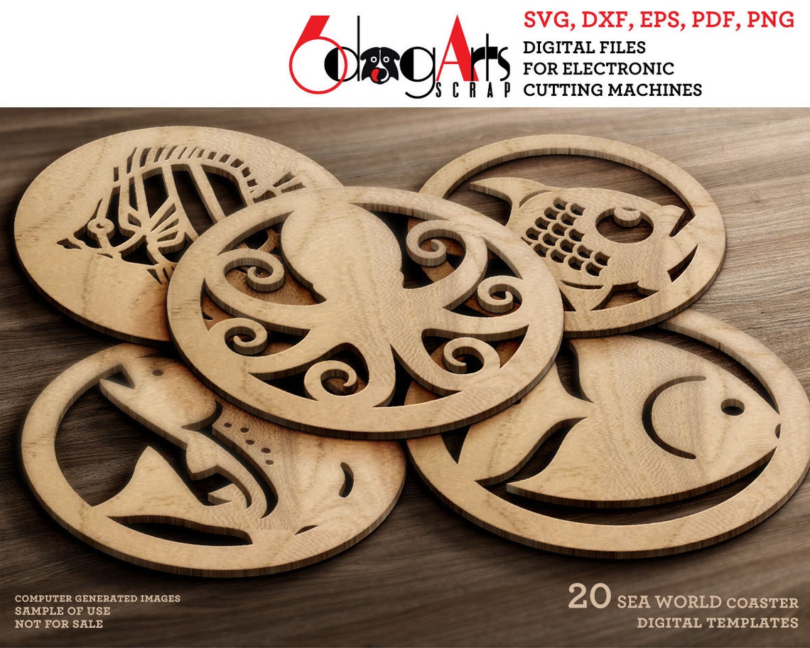 20 Nautical Coaster SVG Digital Download for Laser Cutting Glowforge ...