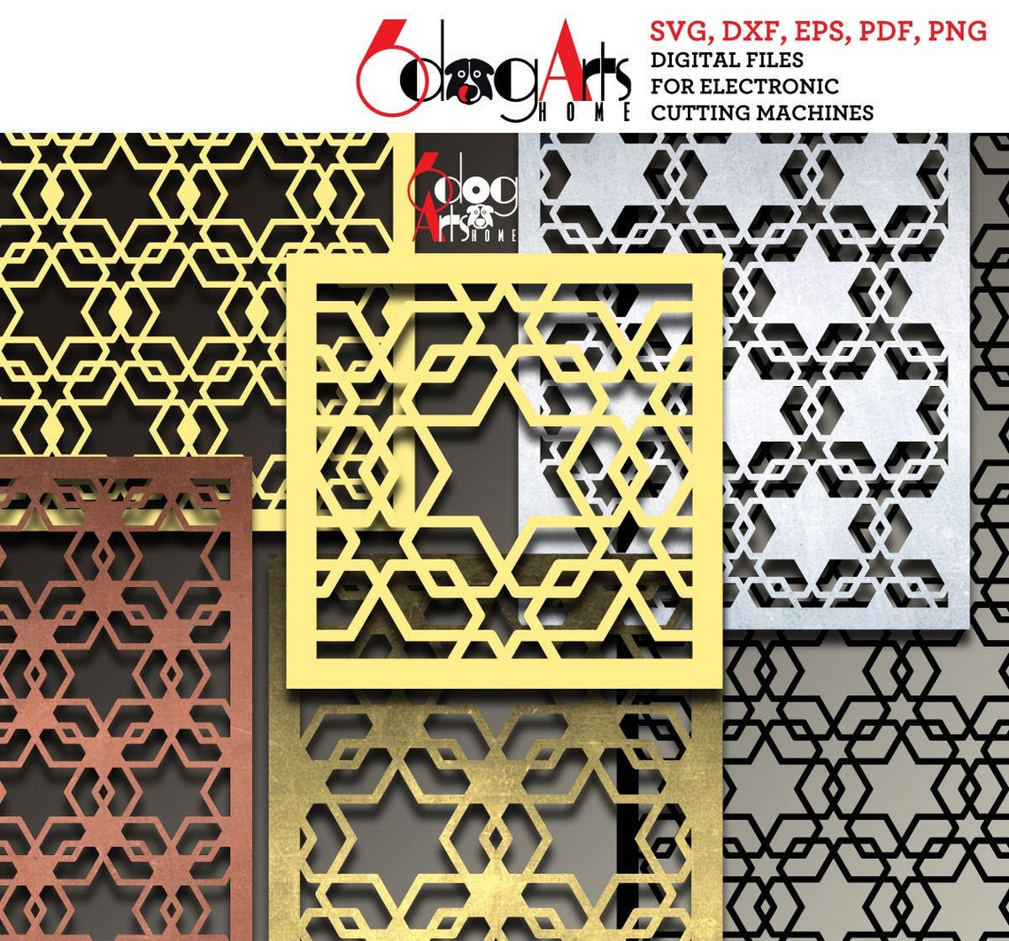 9 Arabesque Pattern Grill Templates Digital Svg Dxf Files Room - Etsy