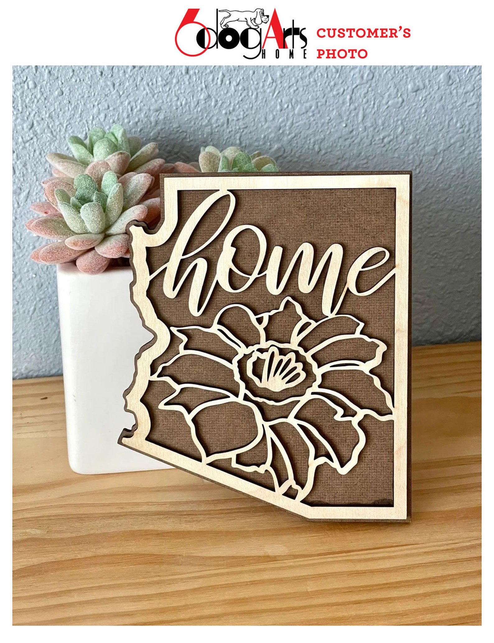 4 Arizona State Outline Home Wall Decor Layered Templates Vector ...