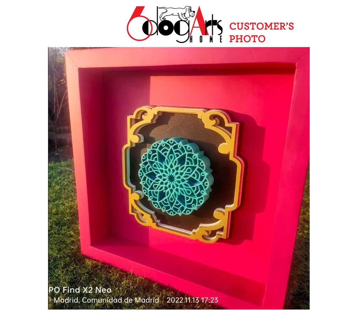 Layered Frame Template Vector Digital SVG DXF Files for Wood Cardboard ...