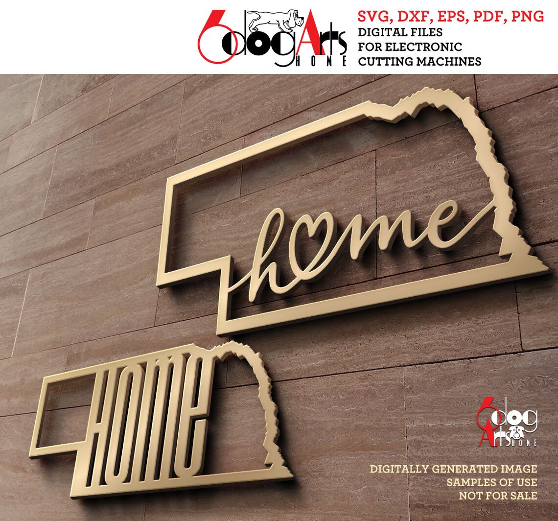 6 Nebraska State Outline Home Wall Decor Layered Templates - Etsy