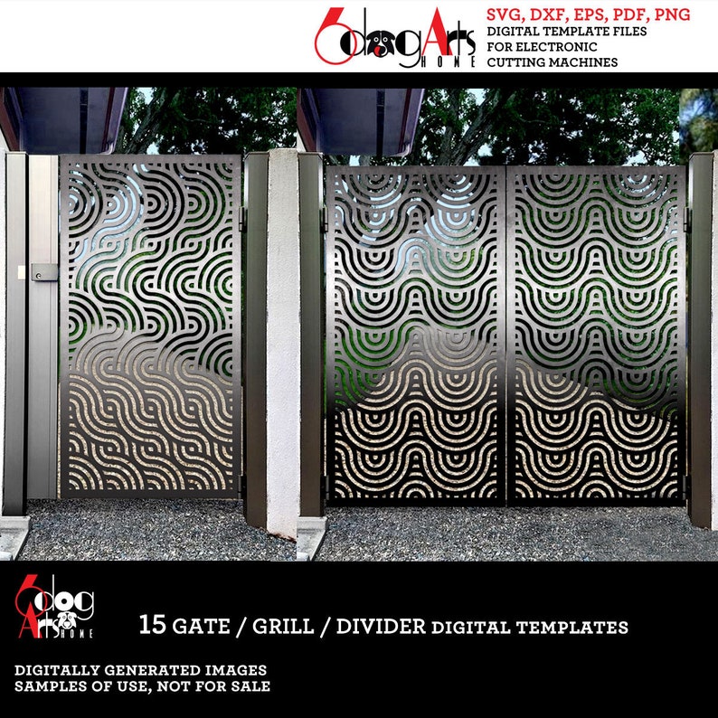 15 SVG/DXF Bundle: Grill / Gate / Screen Divider Templates Download ...