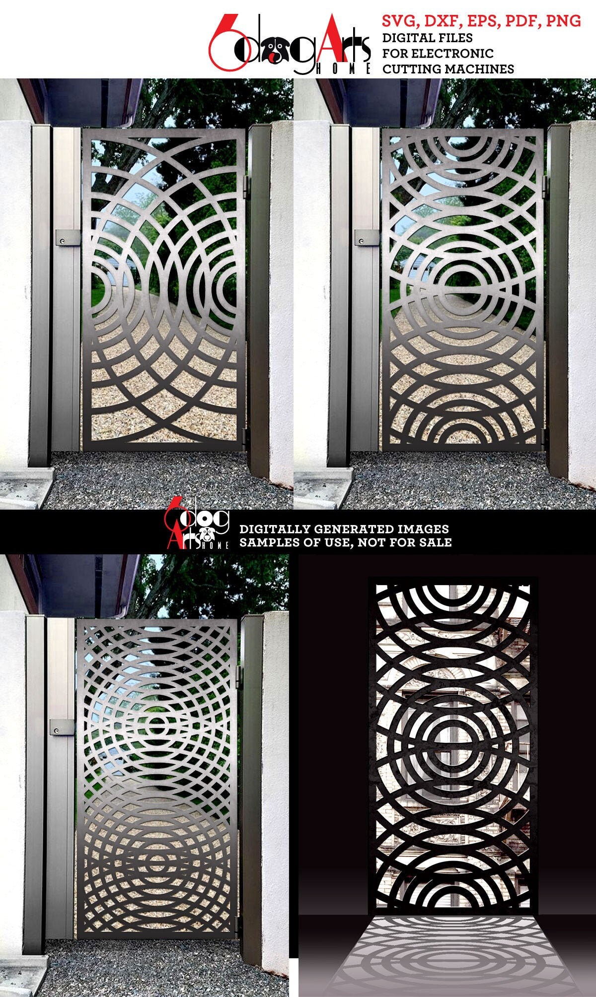 6 Grill Gate Room Screen Divider Partition Templates Digital Svg Dxf ...