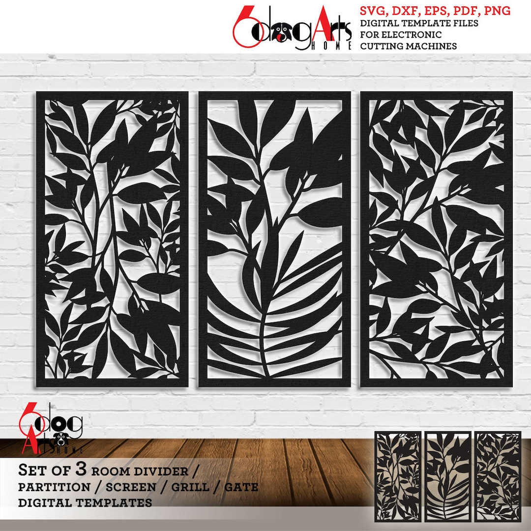 3 Foliage Wall Decor Room Divider Partition Privacy Screen Trellis ...