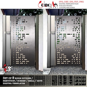 8 Morse Code Grill Gate Room Screen Divider Partition Templates Digital ...