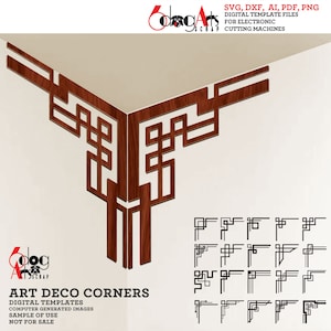 Art Deco Gatsby Corners SVG DXF Files Digital Templates Download ...