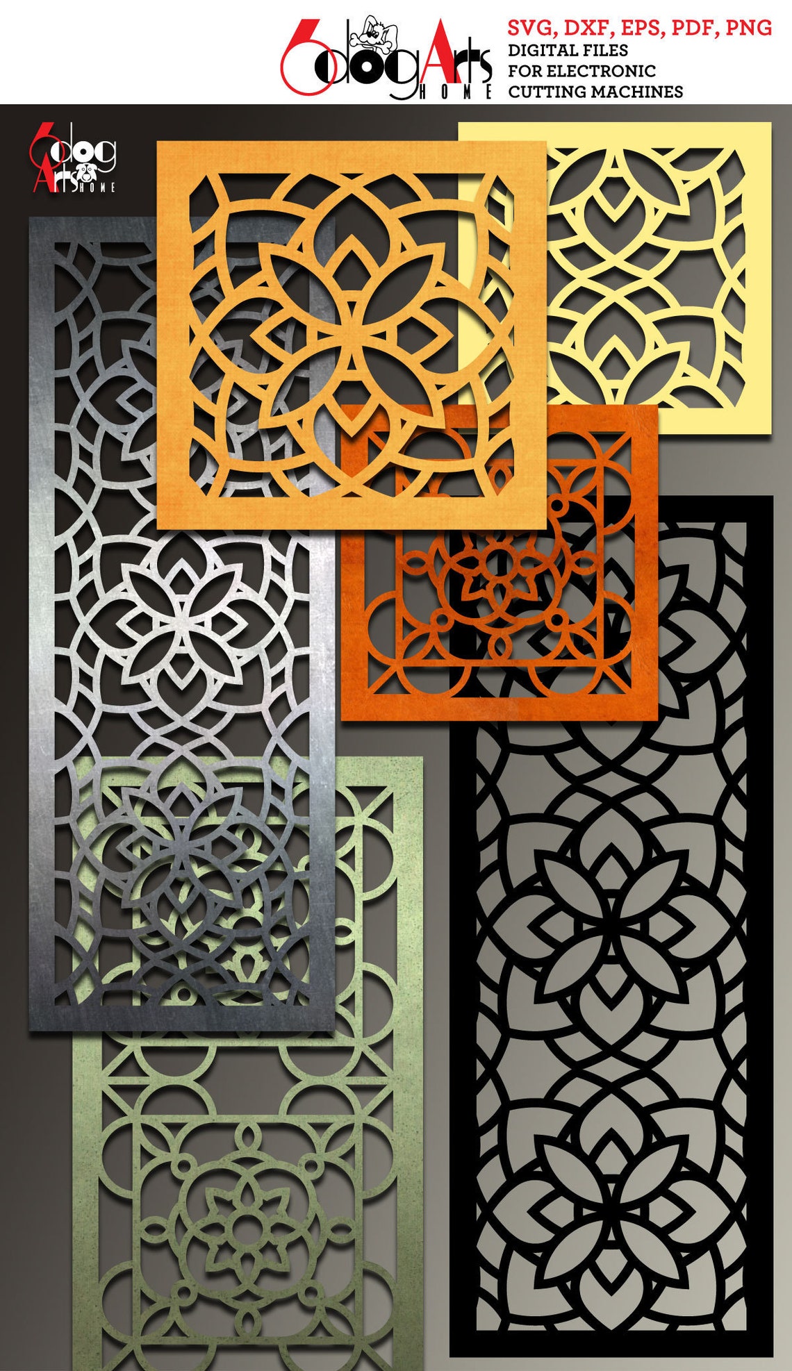 19 Grill Gate Room Screen Divider Partition Digital Templates Svg Dxf ...