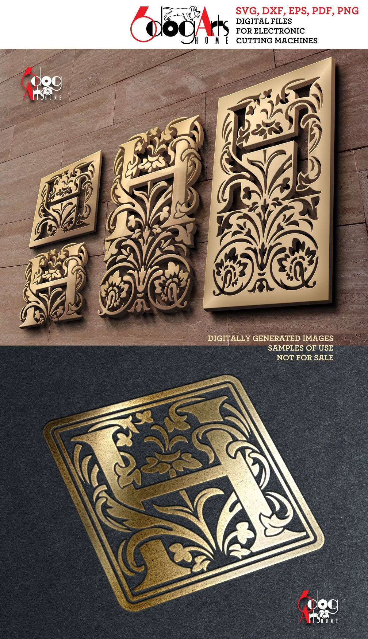 6 Monogram Letter G Templates Digital Vector Files Svg Dxf Instant ...