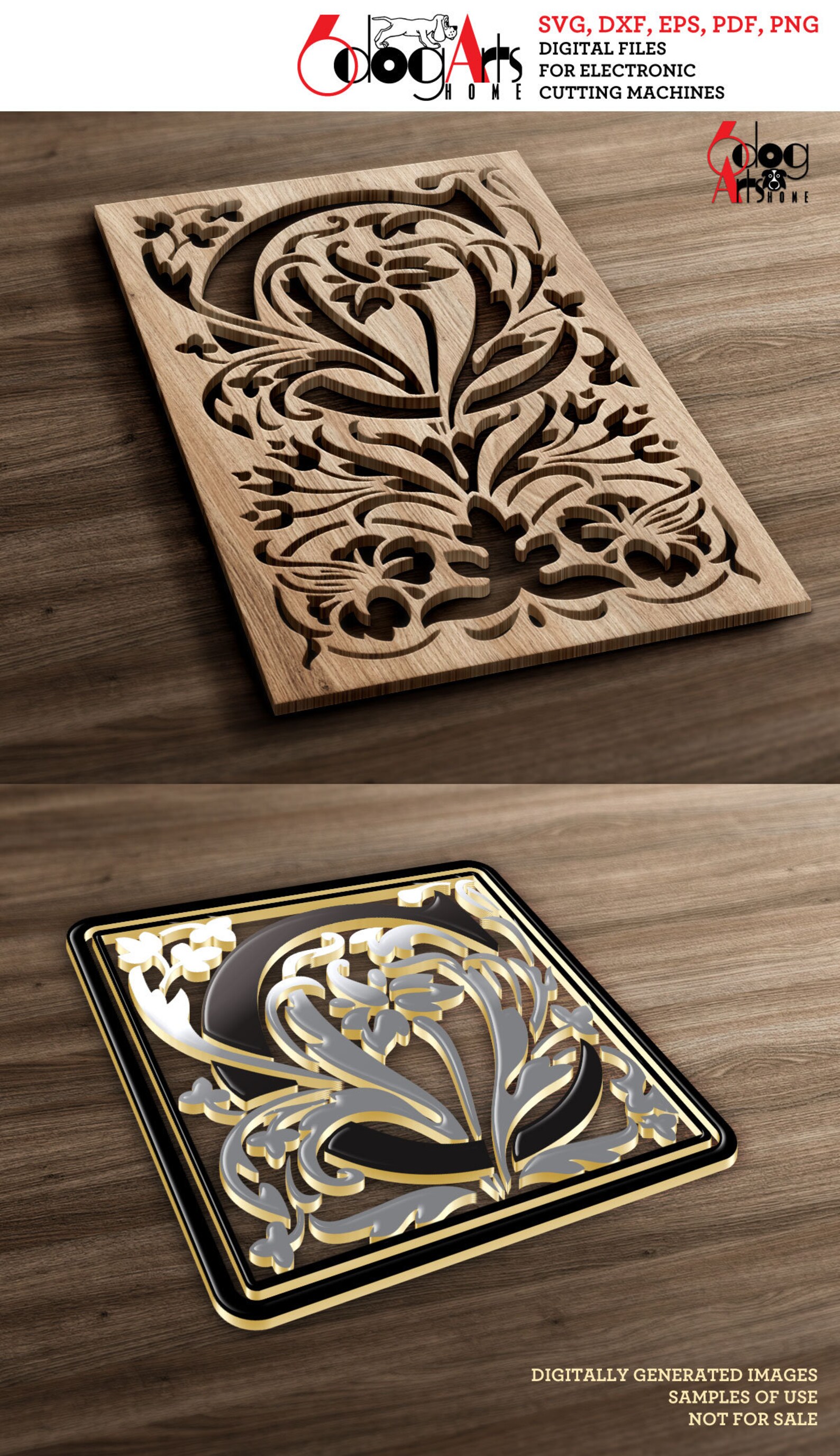 6 Monogram Letter C Templates Digital Vector Files Svg Dxf - Etsy