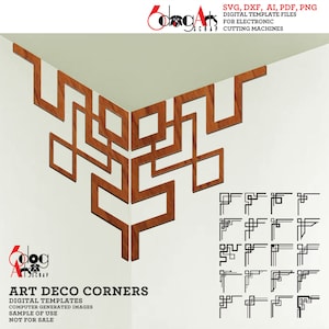 Art Deco Gatsby Corners SVG DXF Files Digital Templates Download ...