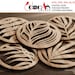 20 Round Foliage Coaster Trivet Wall Decor Templates Vector Digital SVG ...