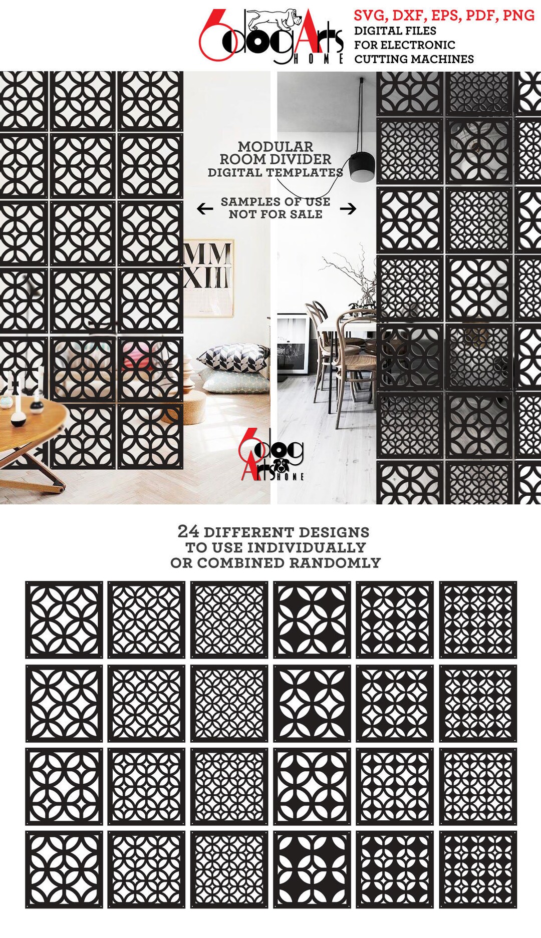 24 Modular Partition Panel Hanging Screen Divider Templates Digital Svg ...