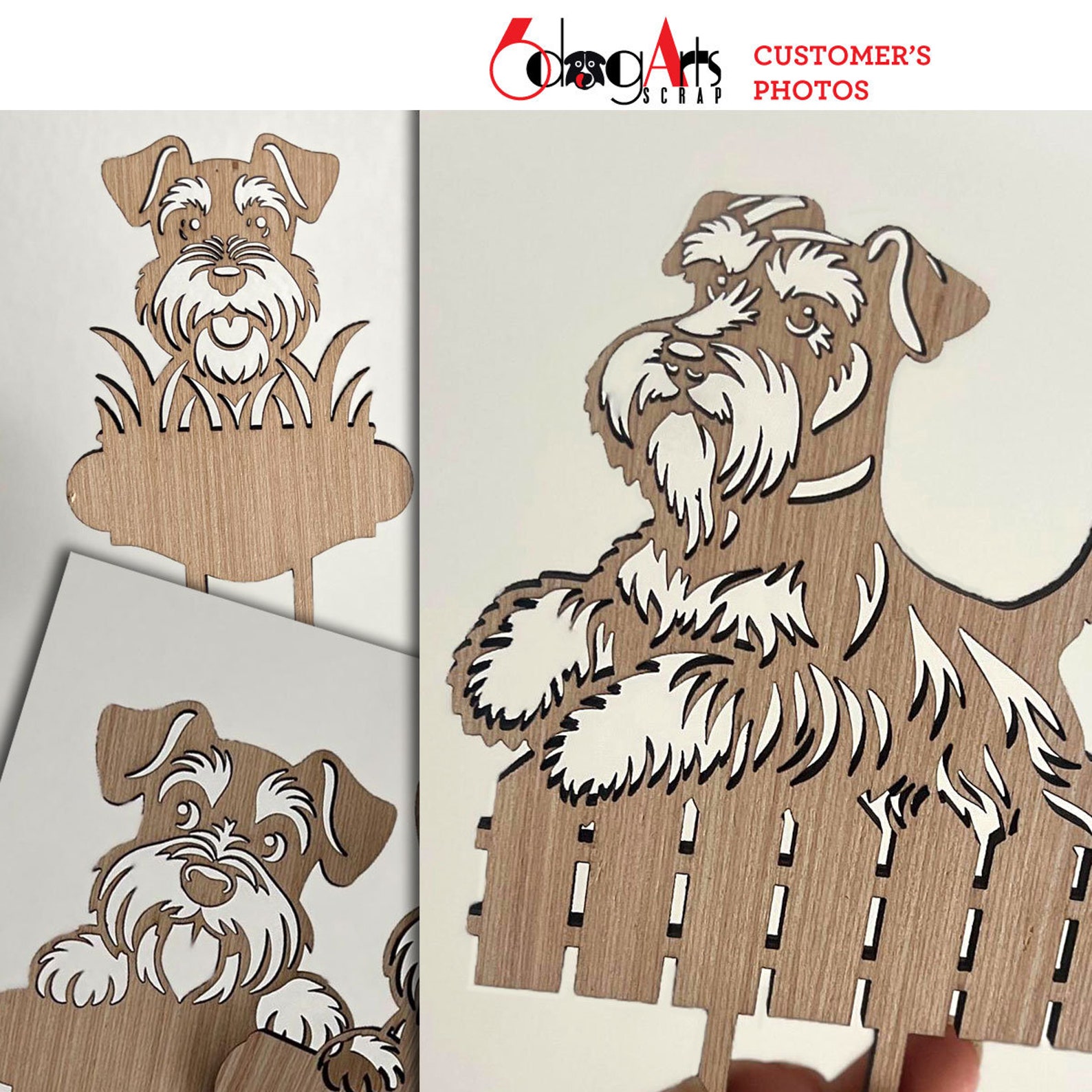 10 Schnauzer SVG Dog Garden Decor Plant Stake Digital Templates Laser ...
