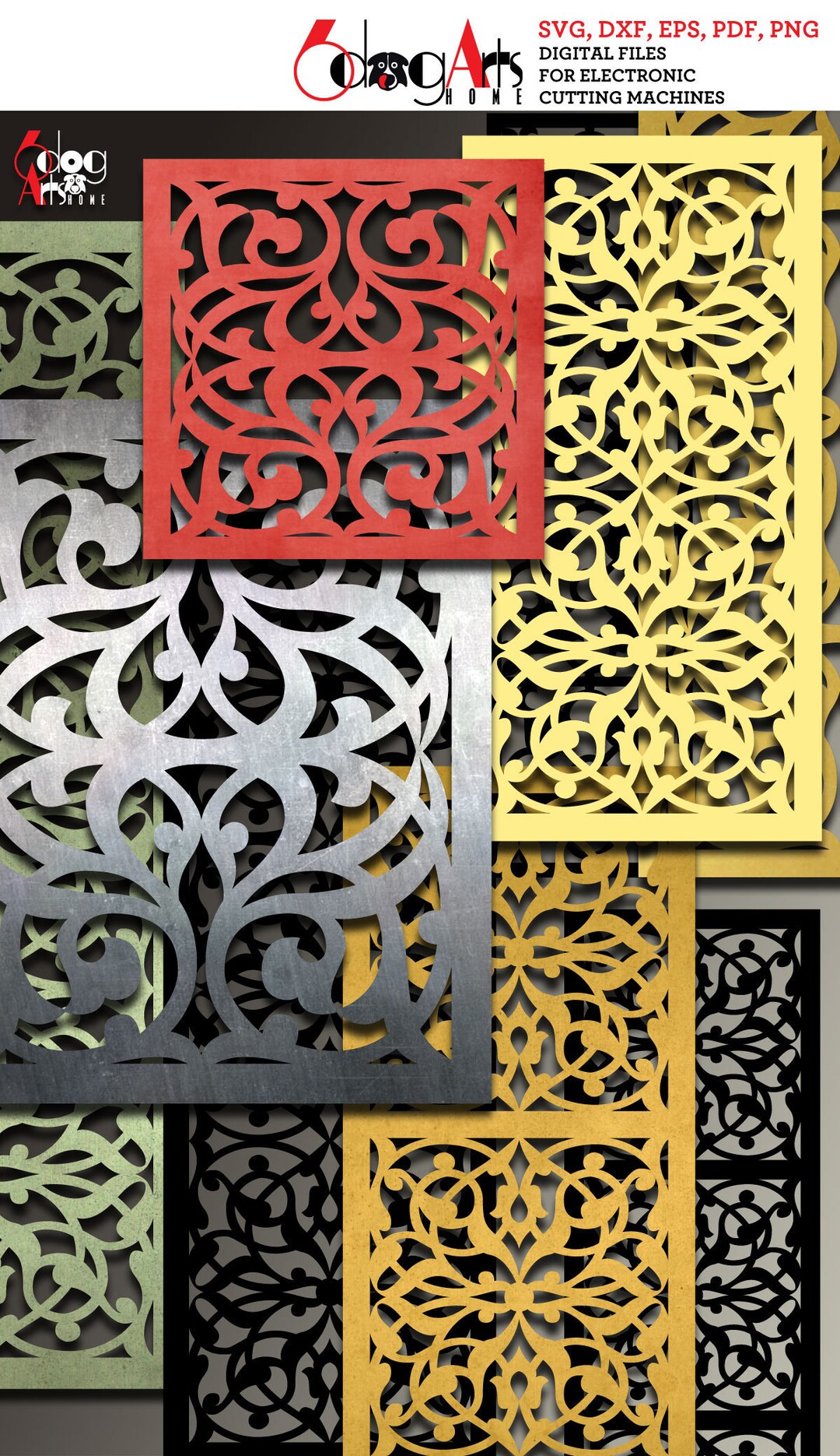 18 Victorian Grill Gate Screen Partition Templates Digital Svg - Etsy