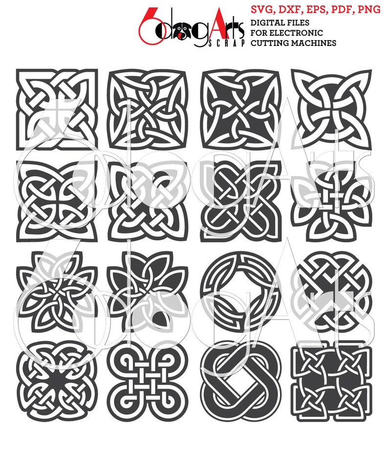 16 Celtic Coaster Grill Trivet Wall Decor Templates Vector - Etsy
