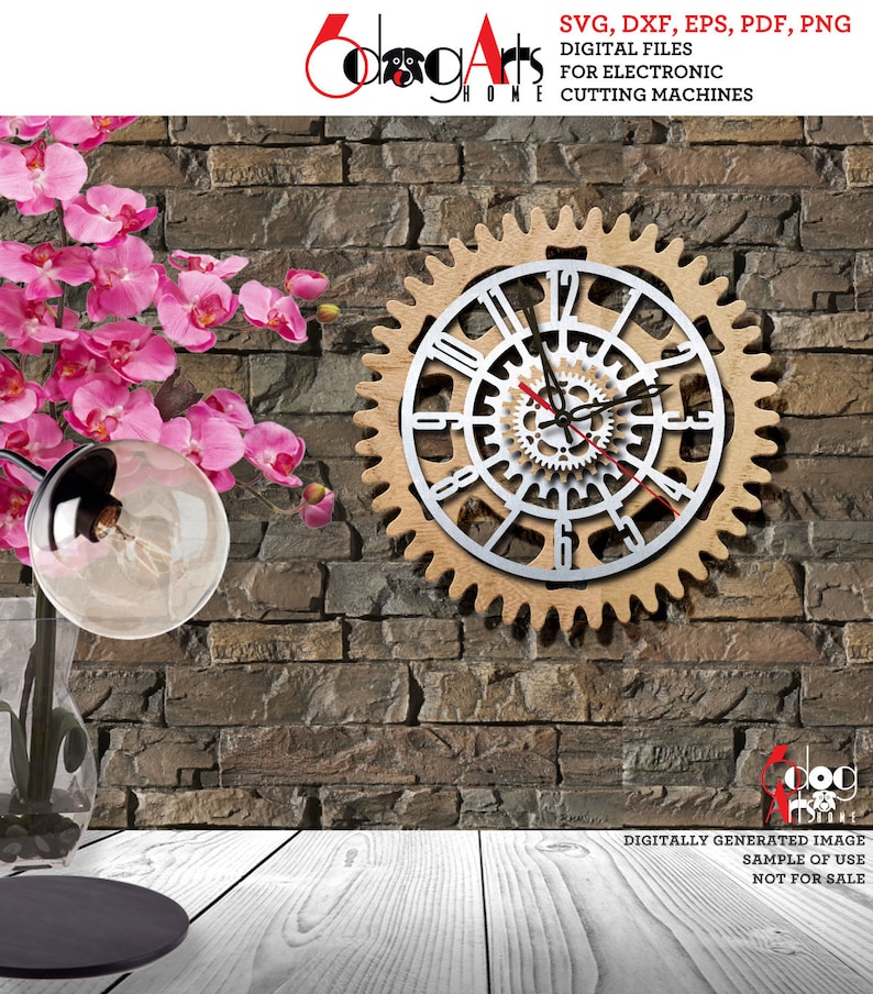 4 Steampunk Wall Clock Face Multilayered Templates Digital - Etsy