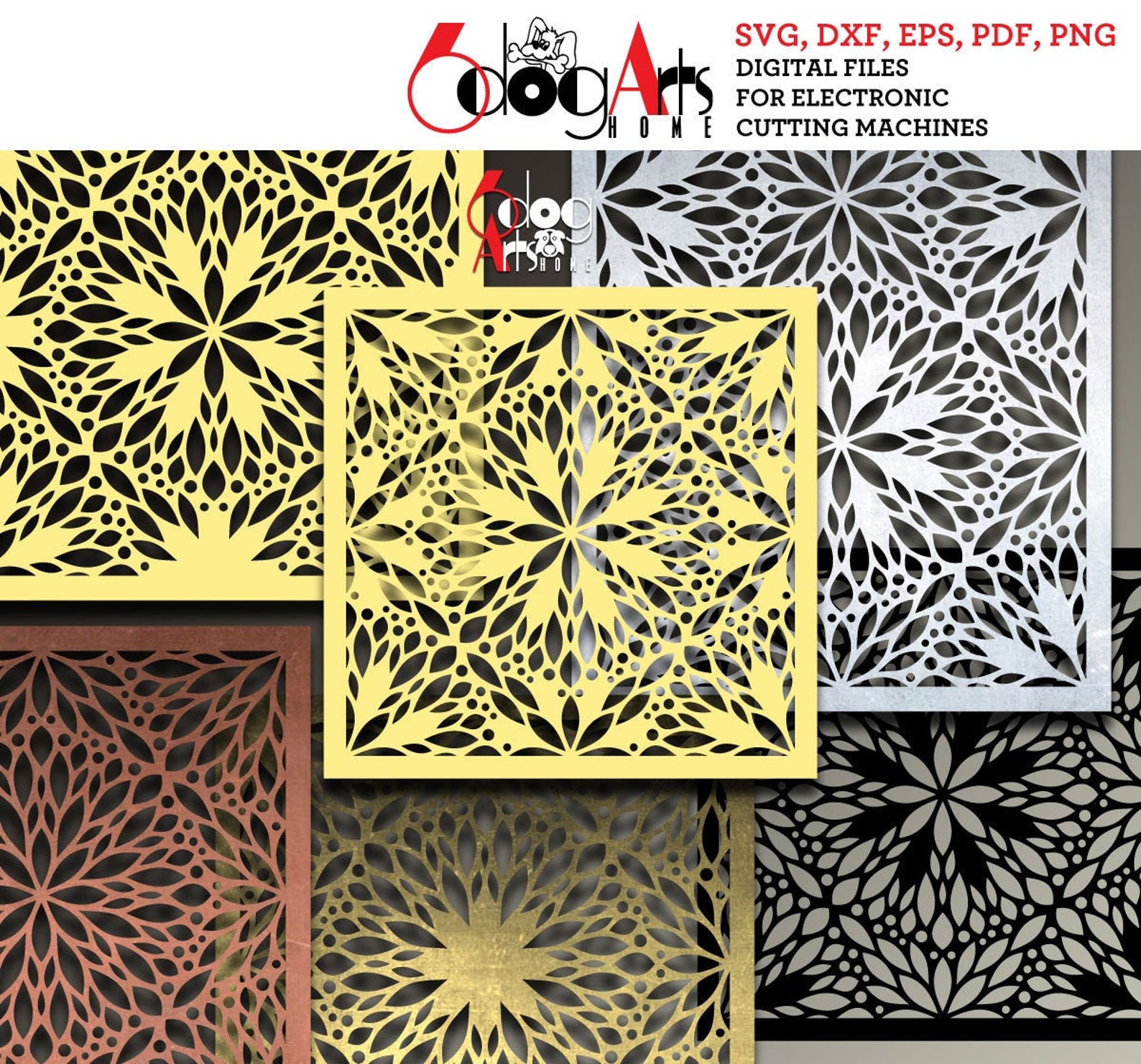 10 Floral Filigree Grill Templates Digital Svg Dxf Files Room - Etsy