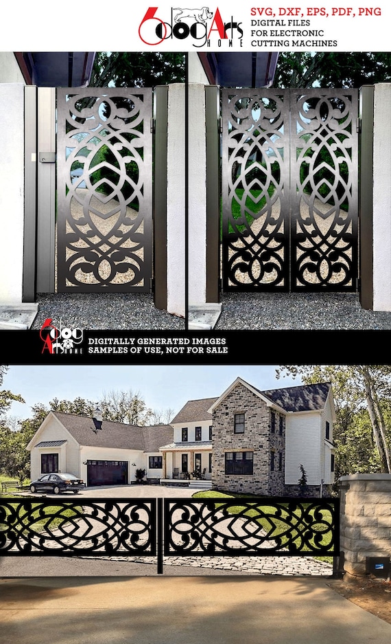 Openwork Grill Gate Room Screen Divider Partition Templates | Etsy