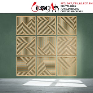 9 Layered Shiplap Wall Decor Panel Digital Templates SVG DXF Vector ...