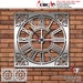 2 Wall Clock Templates Digital Vector Files Svg Dxf Instant Download ...