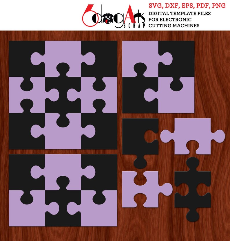Puzzle Coaster Trivet Wall Decor Templates Vector Digital SVG DXF Files ...