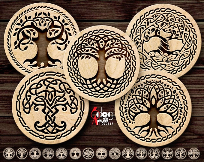20 Celtic Coaster Trivet Templates Vector Digital SVG DXF Files Instant ...