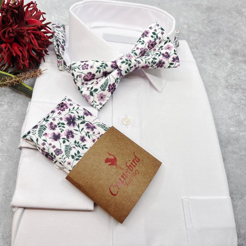 Dusty Lavender and Muted Lilac Floral Slim Necktie, Pastel Botanical ...