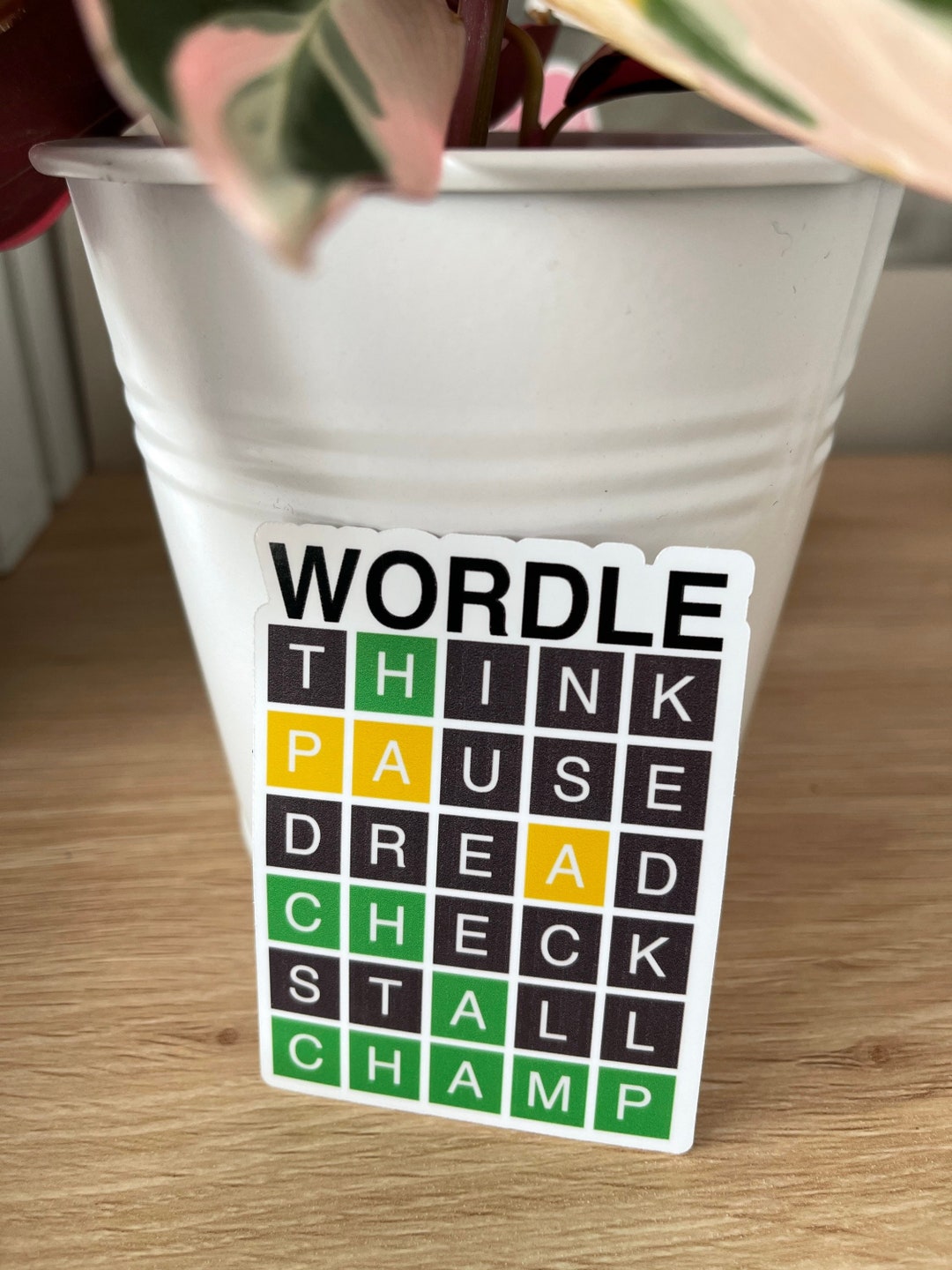 Wordle CHAMP Sticker Think Pause Dread Check Stall - Etsy