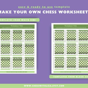Make Your Own Chess Worksheets | Easy-to-edit Canva Template ...