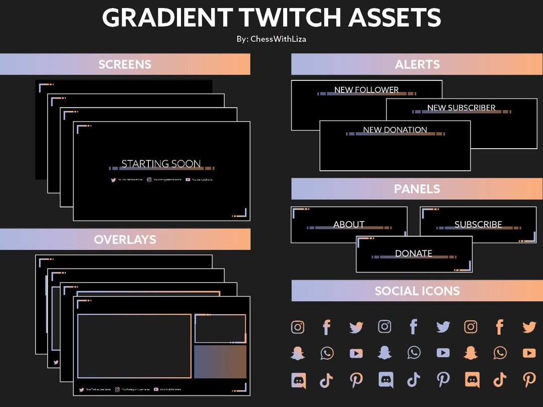 Pastel Purple & Orange ( Twitch / Youtube / Facebook ) Gradient Stream ...