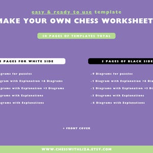 Make Your Own Chess Worksheets | Easy-to-edit Canva Template ...