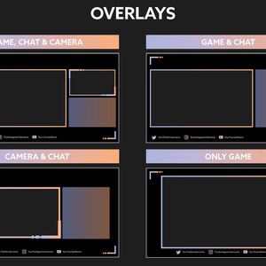 Pastel Purple & Orange ( Twitch / Youtube / Facebook ) Gradient Stream ...