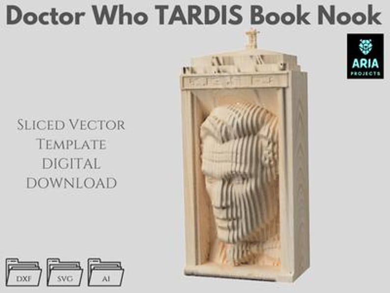 Doctor Who Tardis – Sliced Vector Template, Parametric, Multilayer (DXF ...