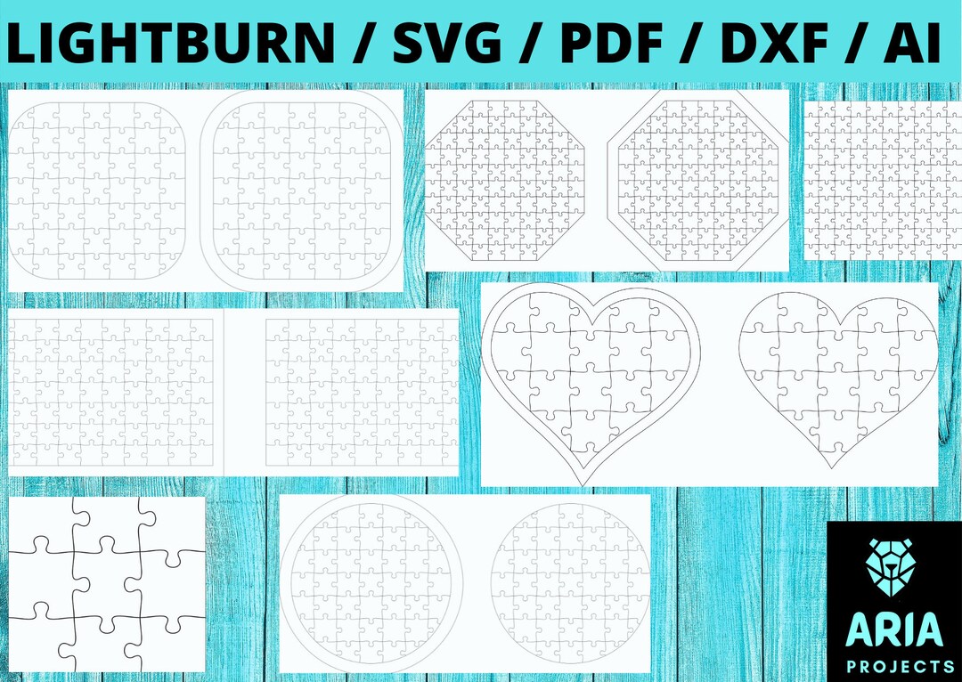 Puzzle Laser Cut Templates, Jigsaw Puzzle - Etsy