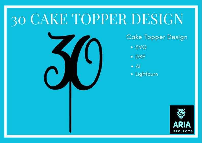 30 Cake Topper - Lasercut - Etsy