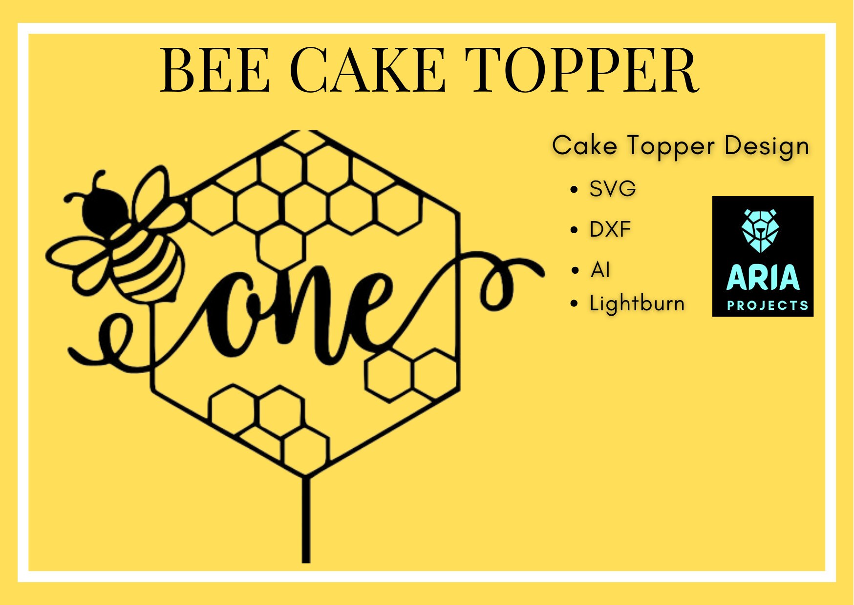 Bee Cake Topper - Etsy