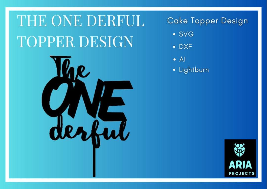 The ONE Derful Cake Topper Design - Lasercut - Etsy
