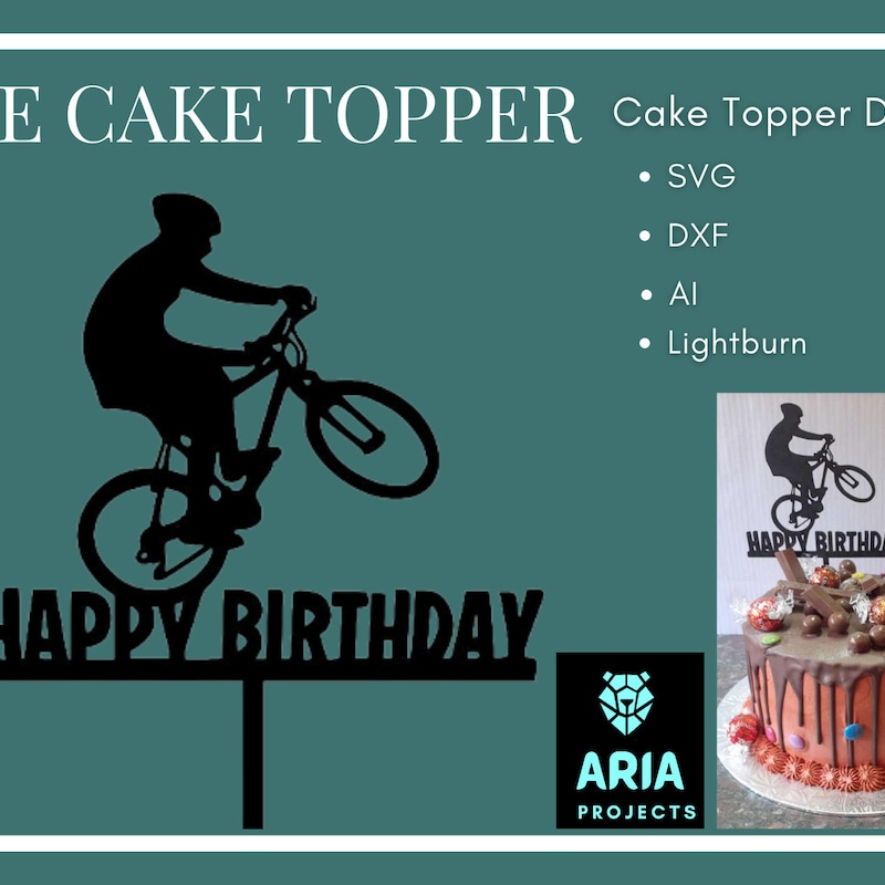Bicycle Cake Topper - Etsy