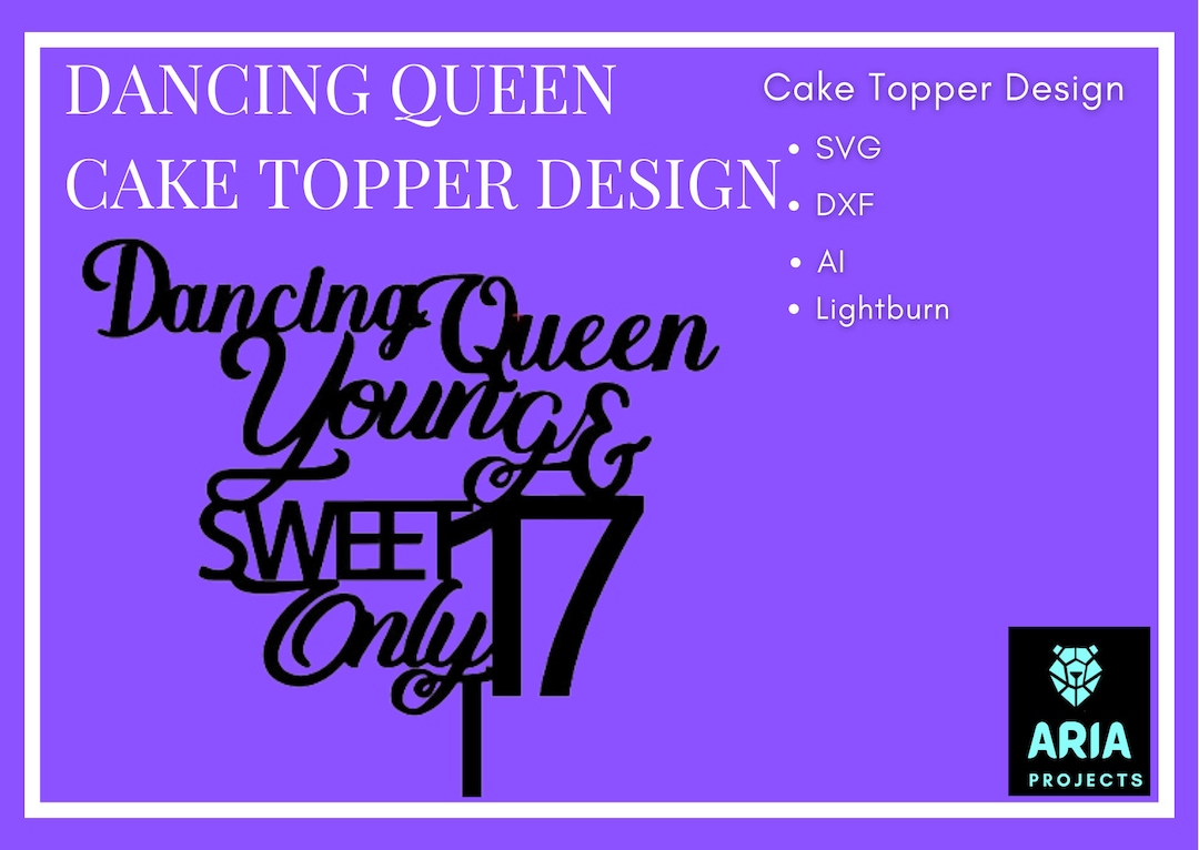 Dancing Queen Cake Topper Design - Lasercut - Etsy
