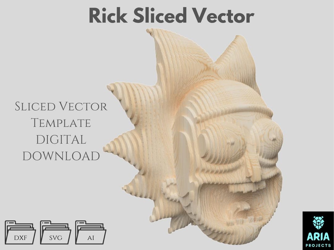 Rick Sanchez – Sliced Vector Template, Parametric, Multilayer (DXF, SVG ...