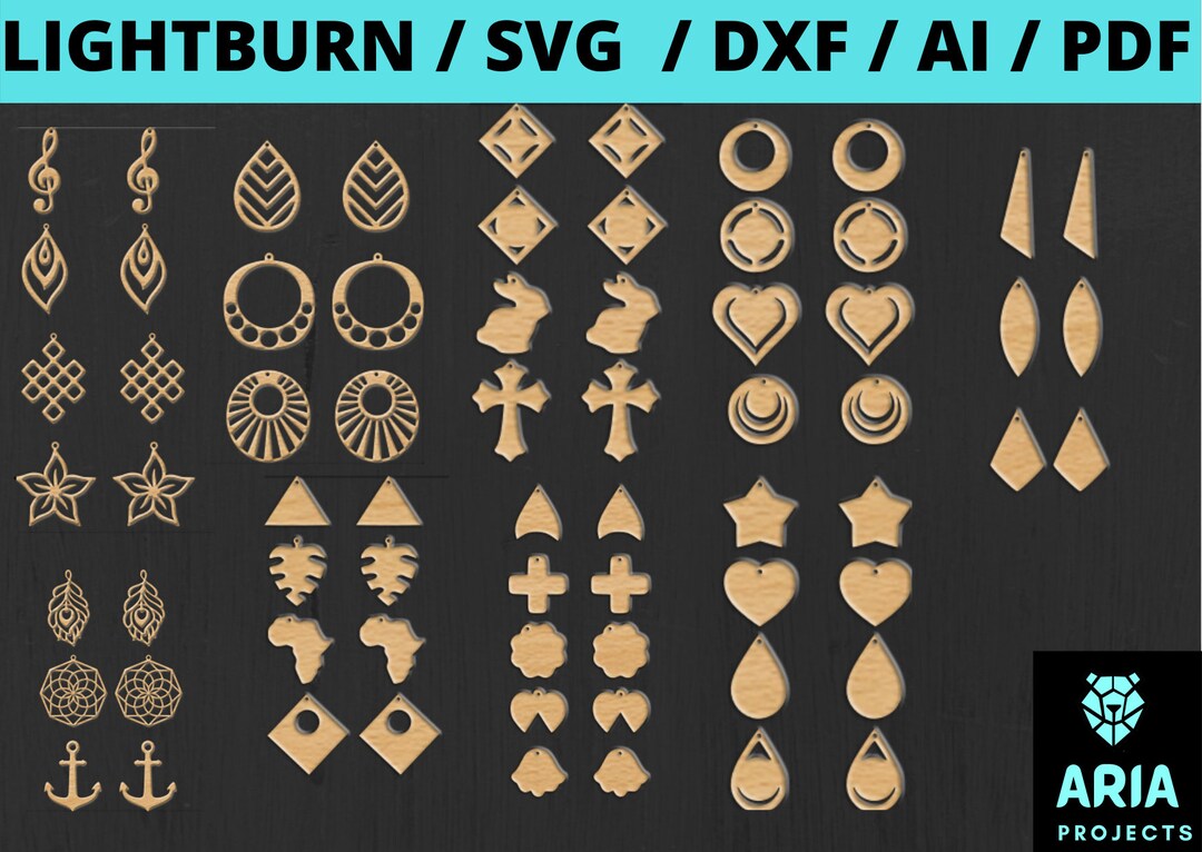 Earrings Laser Cut File - Etsy