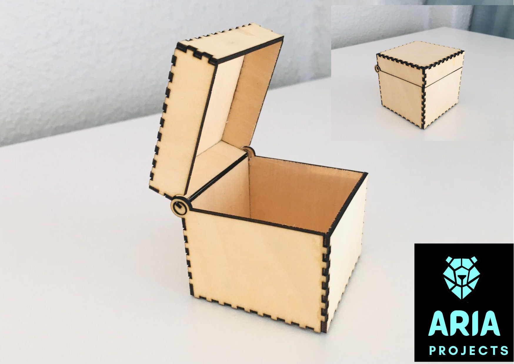 Laser Cut Box Integrated Hinge Templates - Etsy