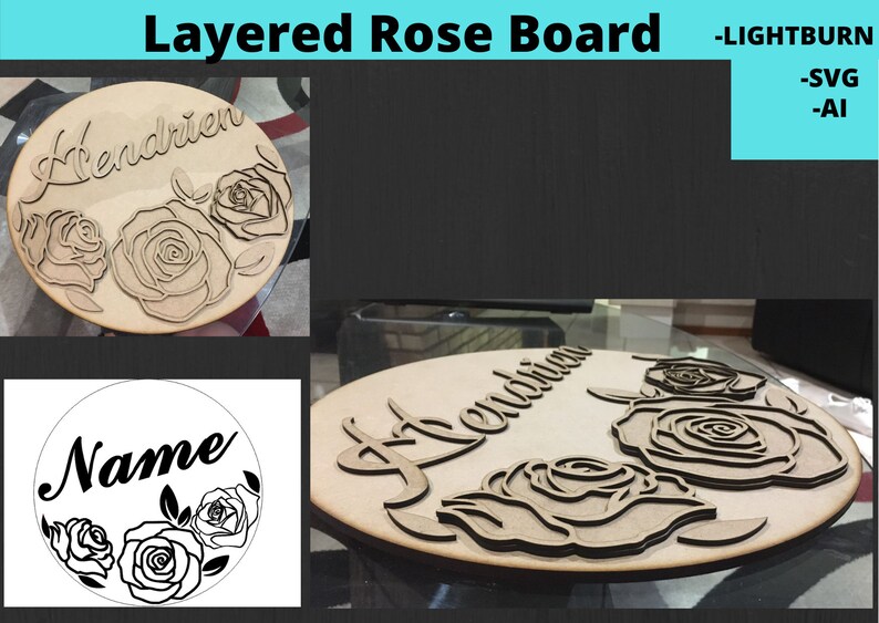 Layered Roses Instant Download - Etsy
