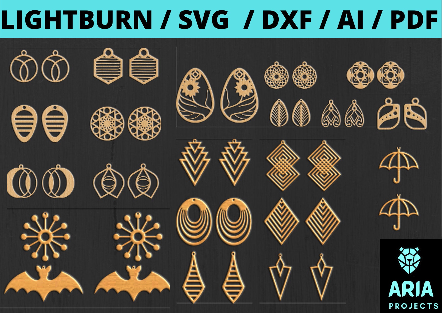 Earrings Laser Cut File - Etsy