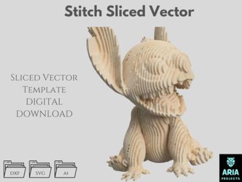 Stitch – Sliced Vector Template, Parametric, Multilayer (DXF, SVG, AI ...
