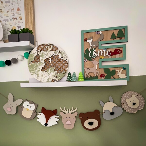 Woodland Bunting - Etsy