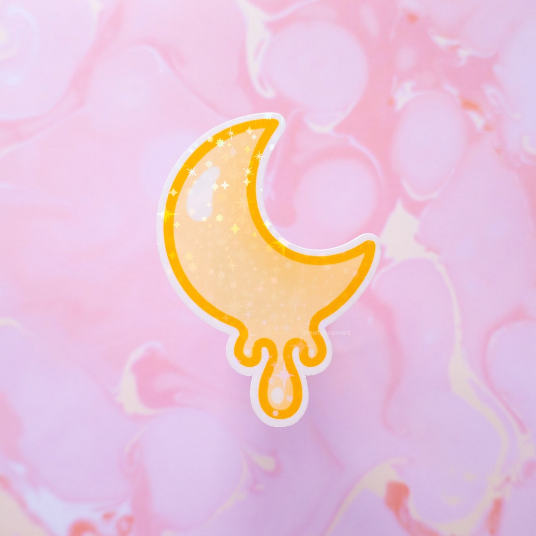 Moon Sticker | Holographic Sticker, Space Stationery, Halloween ...