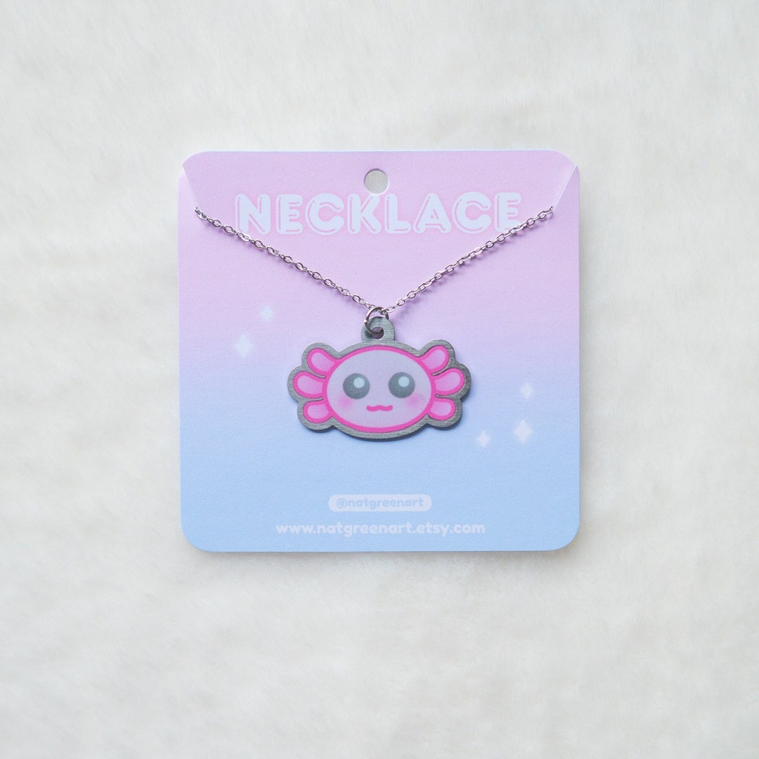 Axolotl Necklace | Salamander Charm, Quirky Jewellery, Kawaii ...