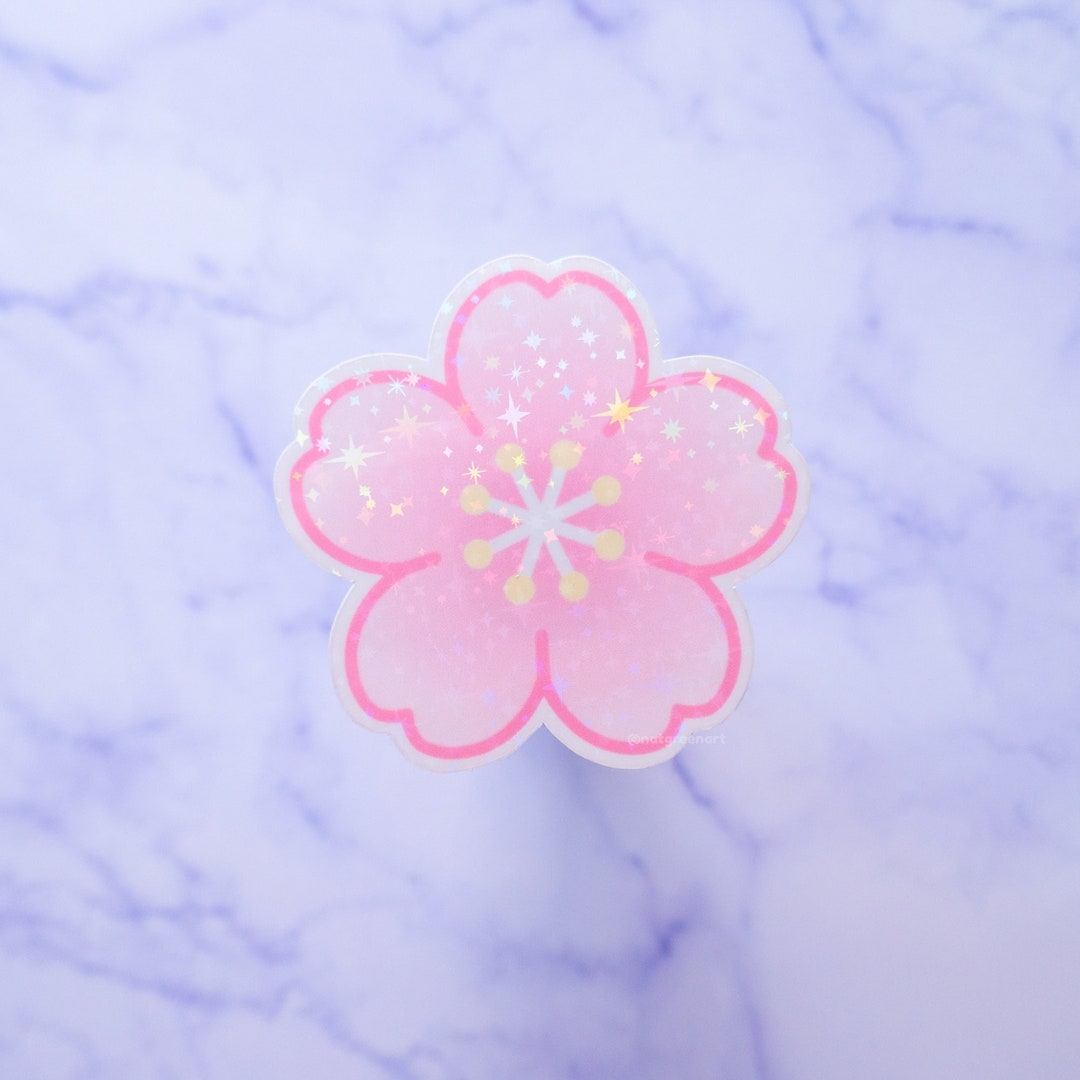 Sakura Sticker | Holographic Sticker, Cherry Blossom Art, Japan ...